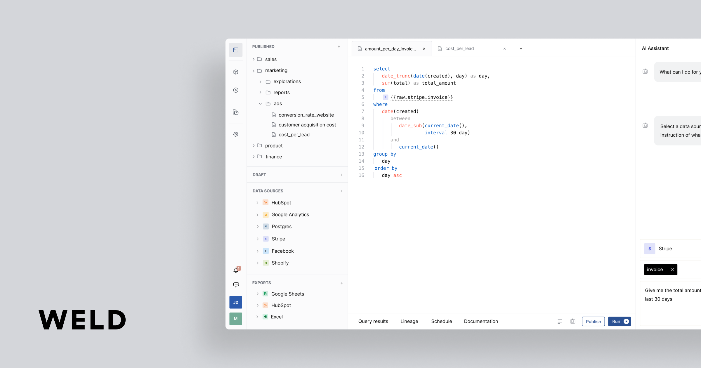 Weld Etl Platform Built For Data Analysts